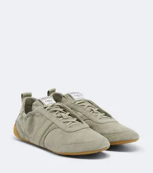 Chloé Kick Classic Suede Sneakers - Green