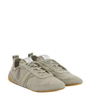 Chloé Kick Classic Suede Sneakers - Green