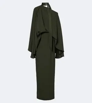 TALLER MARMO Brooks Draped Scarf-detail Gown