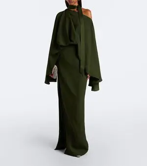 TALLER MARMO Brooks Draped Scarf-detail Gown