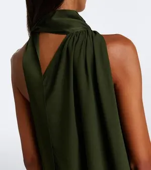 TALLER MARMO Astor Scarf-detail One-shoulder Gown