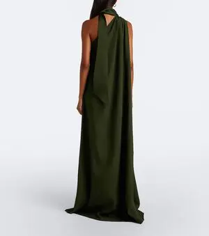 TALLER MARMO Astor Scarf-detail One-shoulder Gown