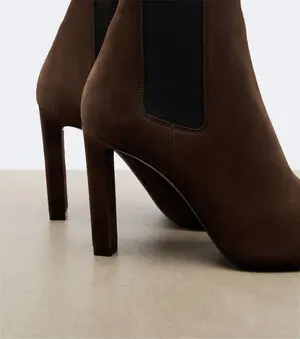 Saint Laurent Francoise Suede Ankle Boots