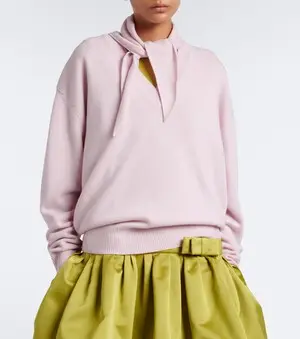 Plan C Tie-neck Wool And Cashmere Sweater