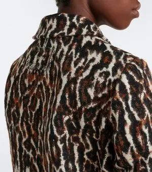 GANNI Leopard-print Jacquard Jacket
