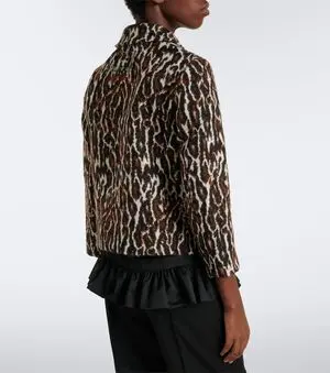 GANNI Leopard-print Jacquard Jacket