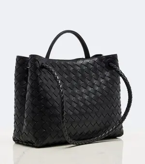 Bottega Veneta Andiamo Intrecciato Large Leather Top-handle Bag