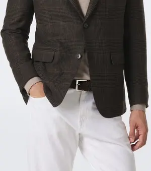 Zegna Prince Of Wales Check Cashmere Blazer - Green