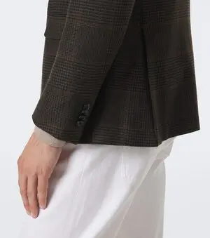 Zegna Prince Of Wales Check Cashmere Blazer - Green