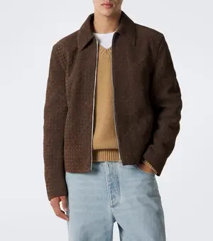 Bottega Veneta Intrecciato Suede Jacket
