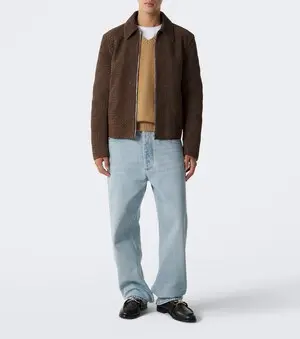 Bottega Veneta Intrecciato Suede Jacket