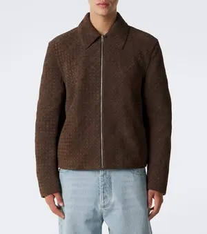 Bottega Veneta Intrecciato Suede Jacket