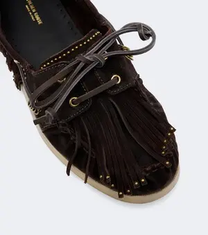 GOLDEN GOOSE Embellished Suede Boat Shoes