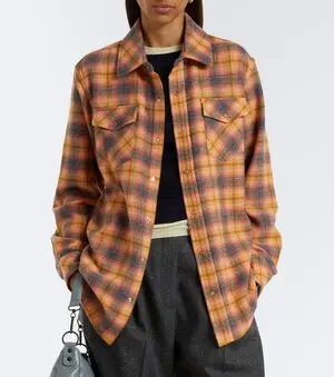 GOD'S TRUE CASHMERE Seeker Plaid Cashmere Shirt