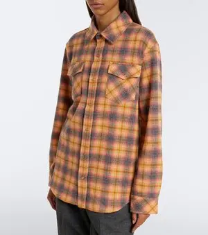 GOD'S TRUE CASHMERE Seeker Plaid Cashmere Shirt