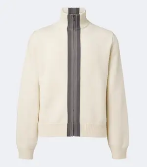 Gucci Wool Zip-up Sweater - White