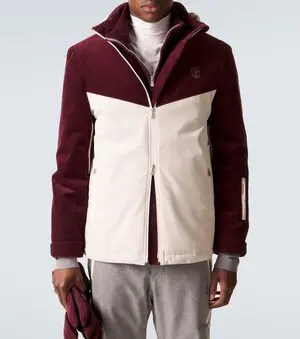 Brunello Cucinelli Hooded Cotton Corduroy Ski Jacket
