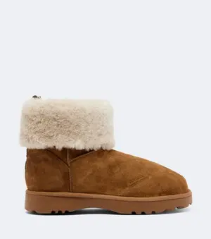 Burberry Shearling-lined Suede Ankle Boots
