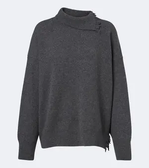 RÓHE Distressed Wool-blend Sweater - Grey