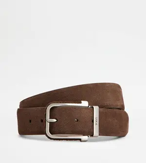 TOD'S Belt In Suede - Brown