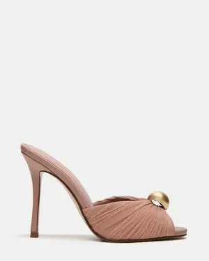 Steve Madden Priya /gold Mule Heels - Mocha