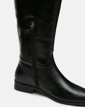 Steve Madden Canter Leather Wide Calf Over The Knee Boots - Black