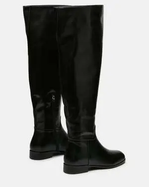 Steve Madden Canter Leather Wide Calf Over The Knee Boots - Black