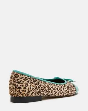 Steve Madden Kit Teal/leopard Ballet Flats