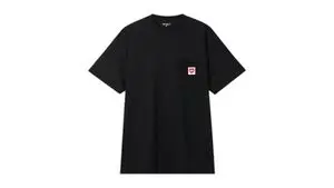 Carhartt Work In Progress Pocket Red Heart T-shirt - Black