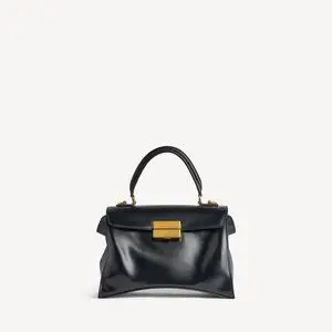 Balenciaga Hourglass Avenue Top Handle Bag Small - Black