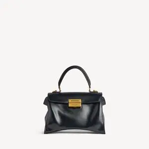 Balenciaga Hourglass Avenue Top Handle Bag Small - Black