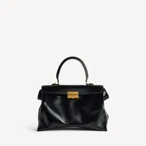 Balenciaga Hourglass Avenue Top Handle Bag Medium - Black