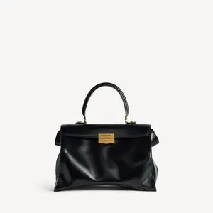 Balenciaga Hourglass Avenue Top Handle Bag Medium - Black