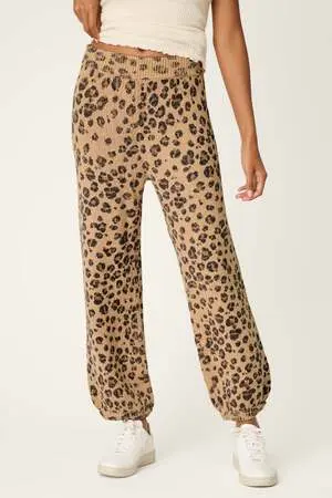 PJ Salvage C'est La Vie Leopard Print Davies Jogger Pants