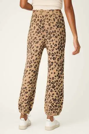 PJ Salvage C'est La Vie Leopard Print Davies Jogger Pants