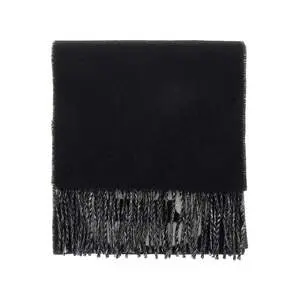 Jacquemus Jacquard Logo Wool Scarf - Black