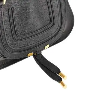 Chloé Grained Leather Small 'marcie' Bag - Black