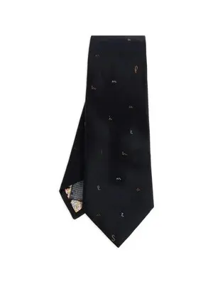 Paul Smith Tie Letters "men Tie Letters 8cm - Blue
