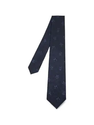 Paul Smith Tie Tonal Floral - Blue