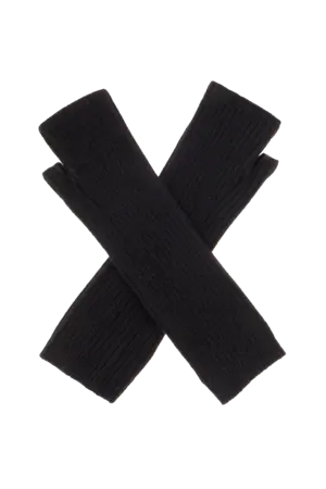 Zadig&Voltaire Wool Fingerless Gloves - Black