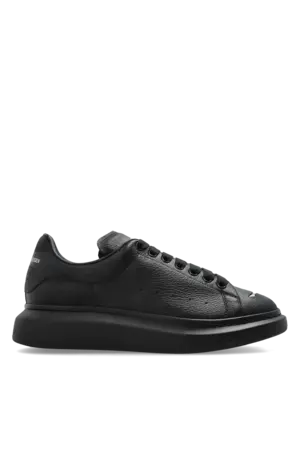 Alexander McQueen Leather Sports Shoes With Logo - Black