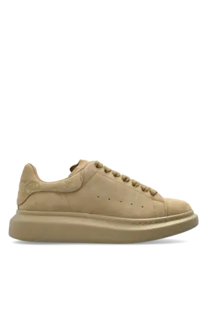 Alexander McQueen Leather Sports Shoes With Logo - Beige