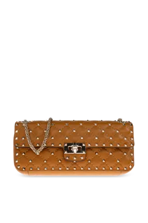 Valentino Garavani Leather Bag With Studs - Brown
