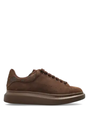 Alexander McQueen Suede Sports Shoes With Logo - Brown