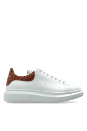 Alexander McQueen Leather Sports Shoes With Logo - White