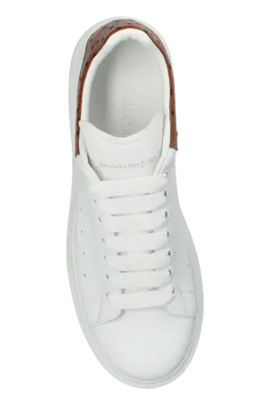 Alexander McQueen Leather Sports Shoes With Logo - White