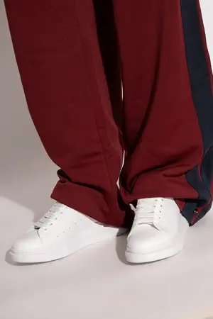 Alexander McQueen Leather Sports Shoes With Logo - White