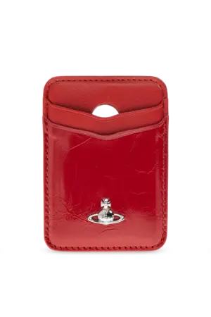 VIVIENNE WESTWOOD Leather Magsafe Card Sleeve - Red