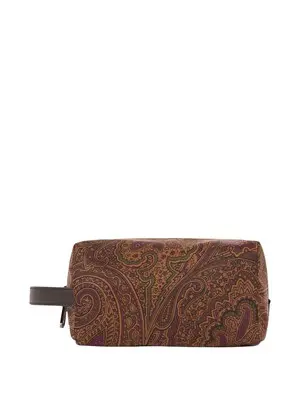 Etro Small Beauty Case Arnica With Paisley Print - Brown