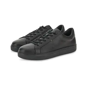 Paul & Shark Sneakers In Pelle - Black